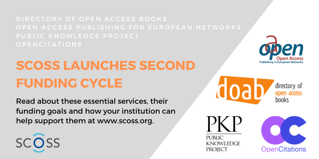 OpenCitations, DOAB and OAPEN and PKP latest services to earn SCOSS ...