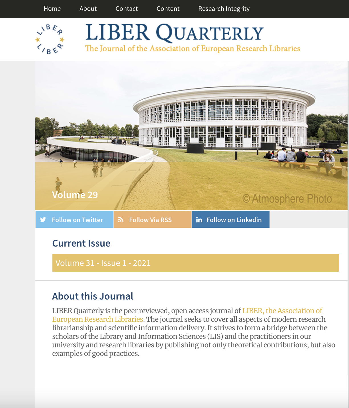 LIBER Quarterly Journal - LIBER Europe