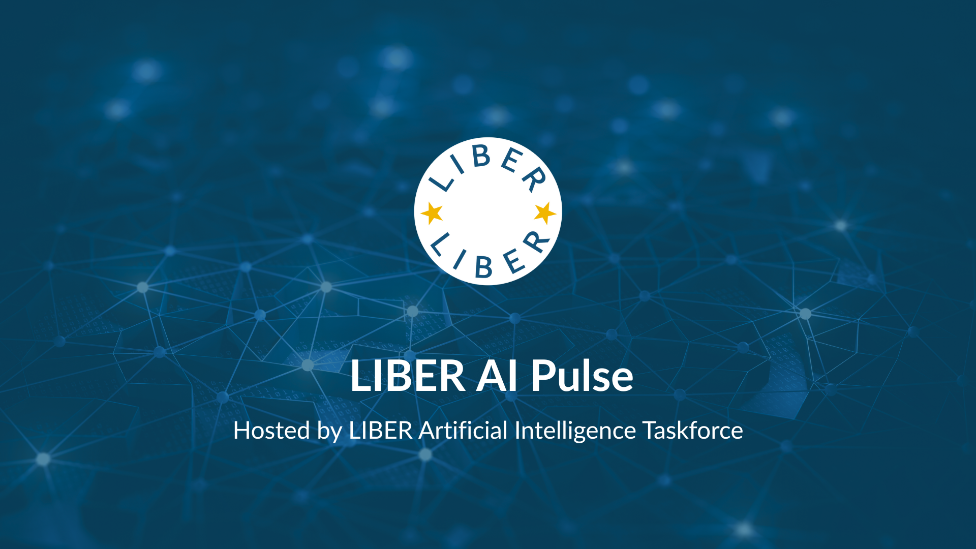 LIBER AI Pulse - Session I - LIBER Europe